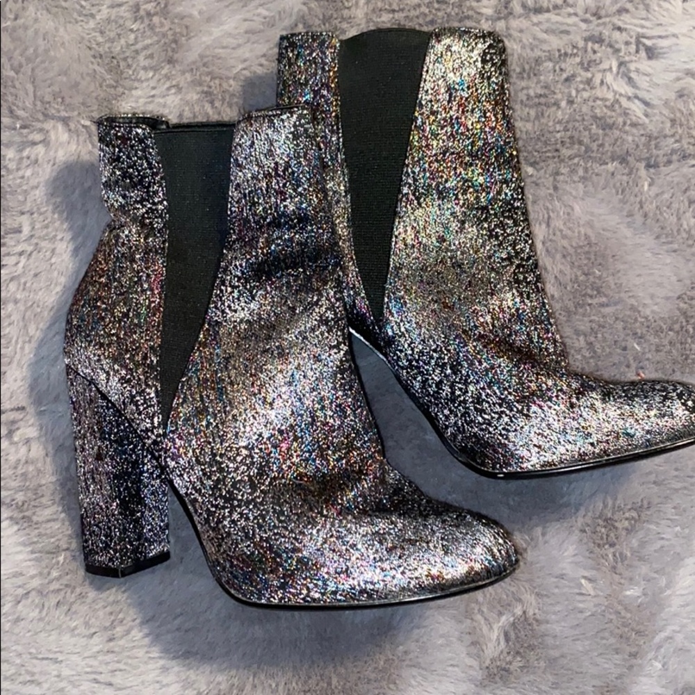 Steve Madden Gorgeous Glitter Ankle Booties - Gem